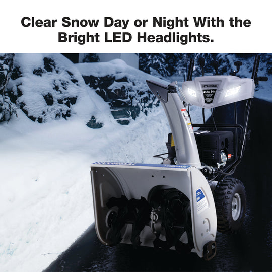 Hyundai 24-Inch HS6050E 212cc Two-Stage Gas Powered Snow Blower with E – Hyundai Power
